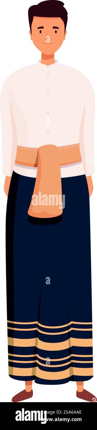 Sri lankan man standing in a traditional sarong national costume. Sri ...