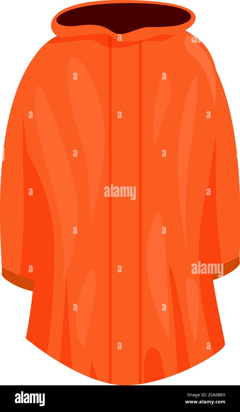 Orange raincoat protecting from cold and rain, perfect for staying dry ...
