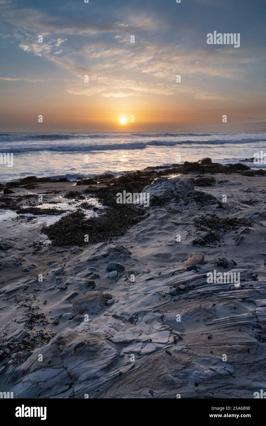 USA, California. Jalama Beach County Park with clouds Stock Photo - Alamy