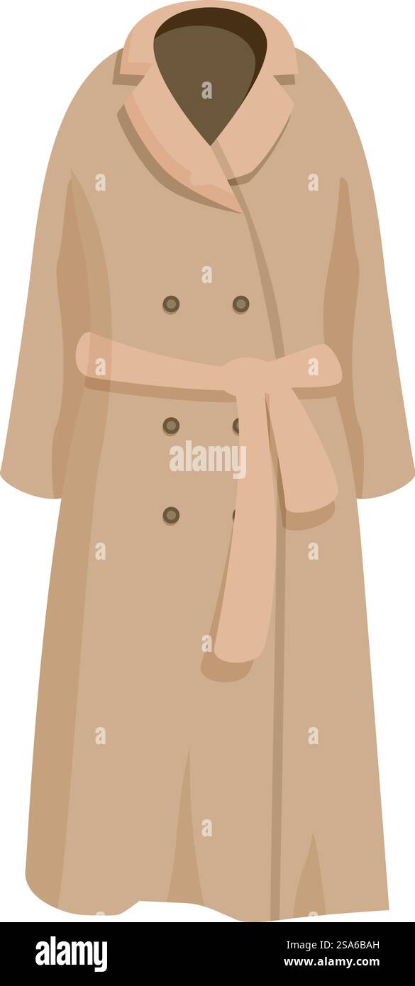 Long trench coat with a belt is a stylish and practical choice for any ...