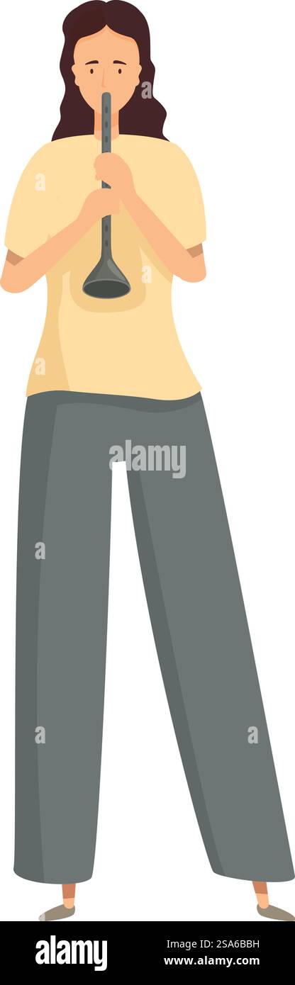 Woman is standing and playing the zurna hi-res stock photography and ...