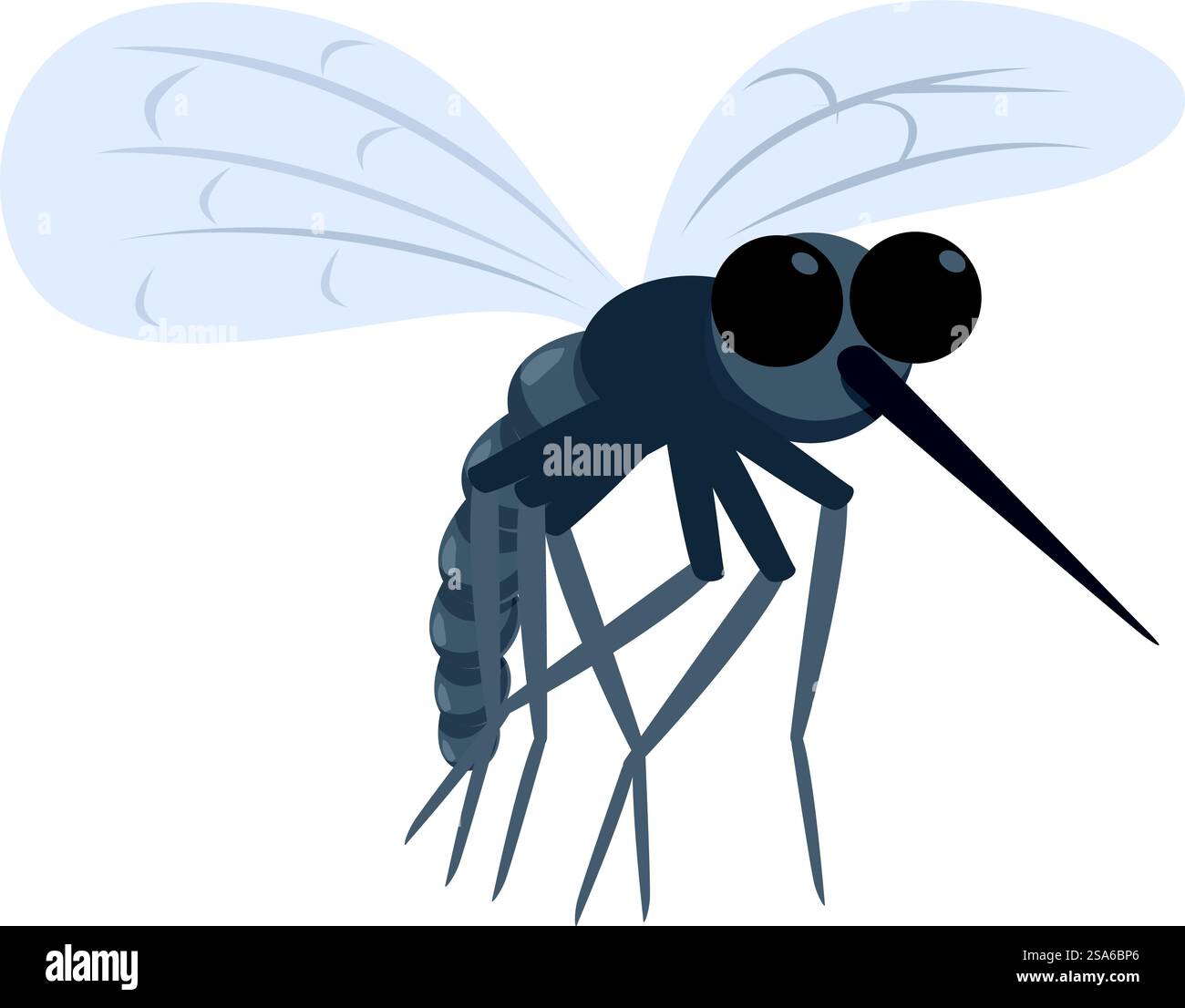 Big grey mosquito is spreading malaria with its proboscis. Big grey ...