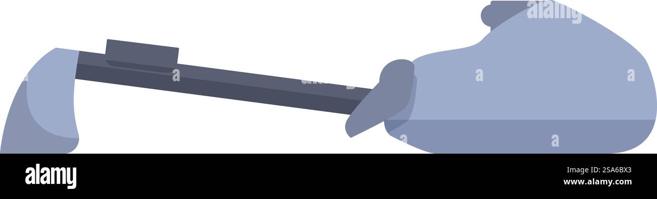 Modern myoelectric prosthetic arm is holding metal stick. Modern ...