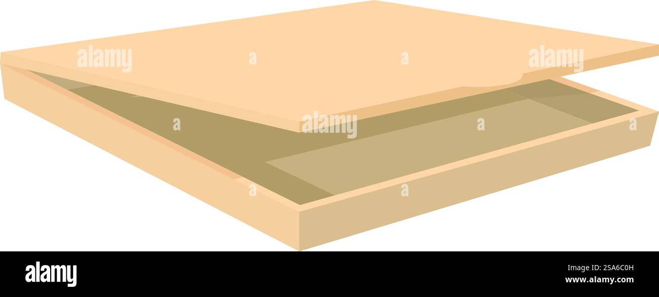 Square cardboard box opening, packaging for shipping or storing ...