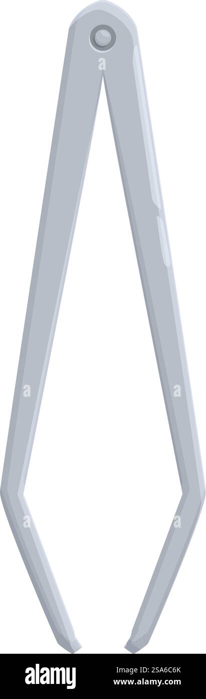 Silver caliper measuring length isolated on white background. Silver ...