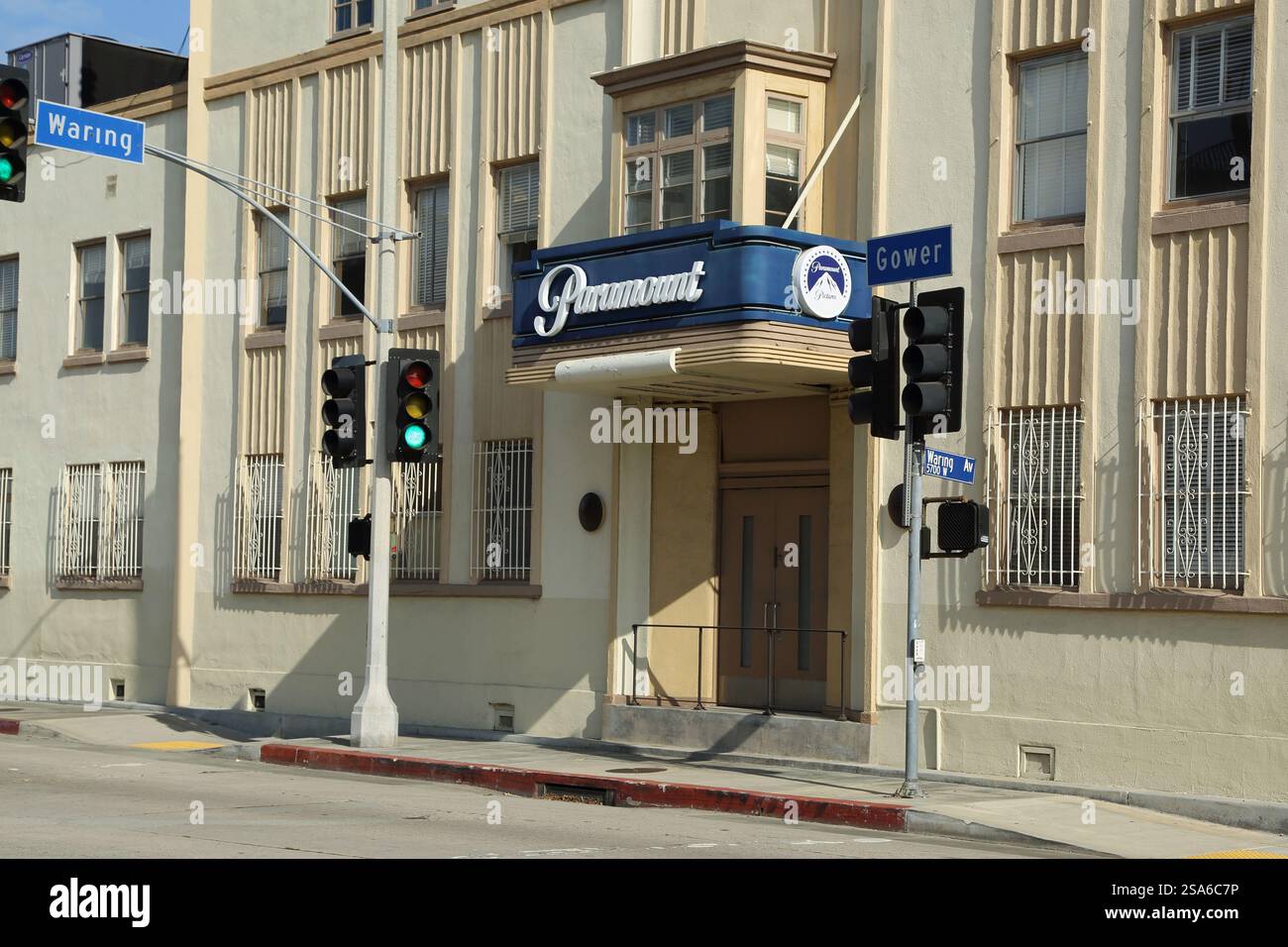 Entrance to Paramount Studios, Gower Street, Hollywood, Los Angeles ...