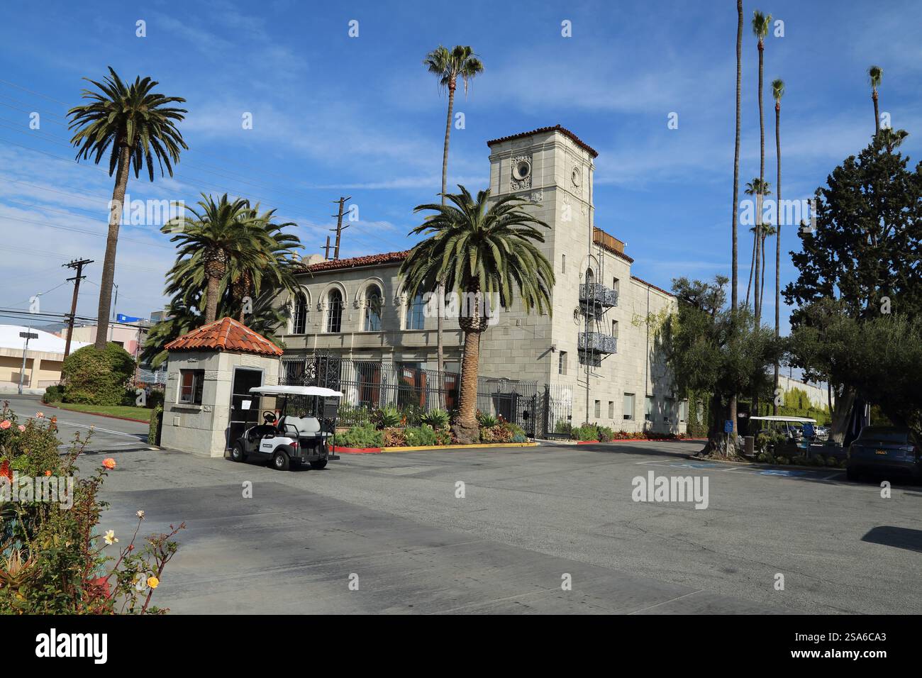 Main entrance, Hollywood Forever Cemetery, Santa Monica Boulevard, Los ...