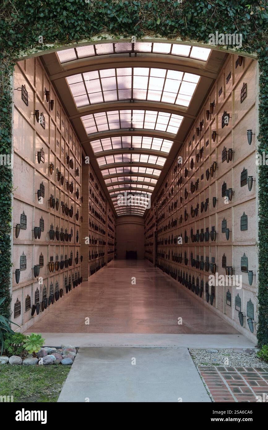 Interior of mausoleum, Hollywood Forever Cemetery, Santa Monica ...