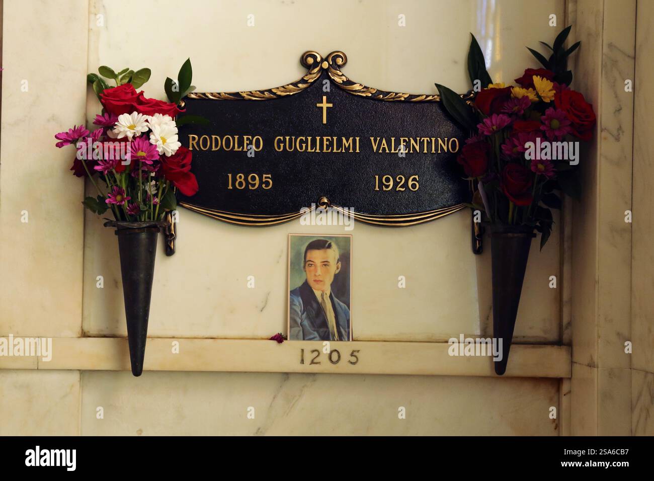 Shrine for famous actor and heartthrob Rudolf Valentino at Hollywood ...