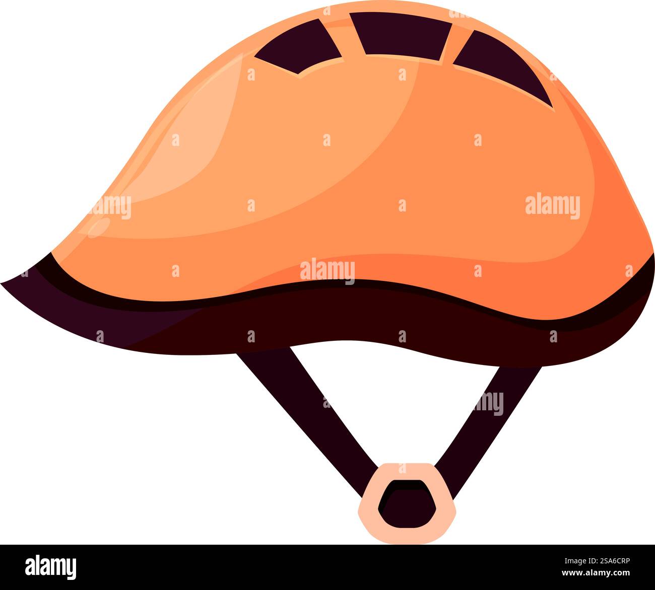 Orange bicycle helmet ensuring safety and protection for cyclists ...