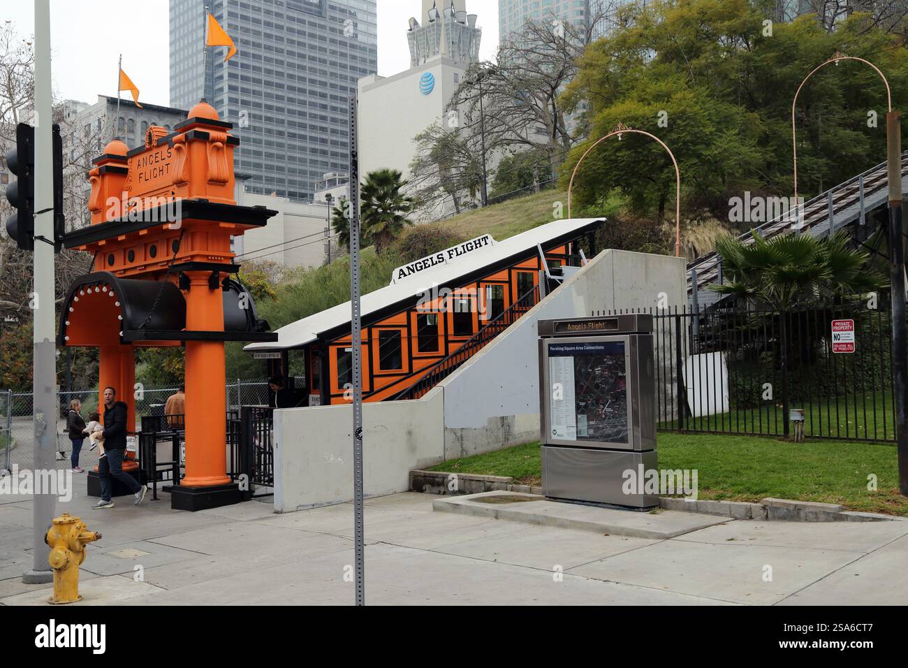 Angels Flight, funicular railway, Los Angeles, USA Stock Photo - Alamy