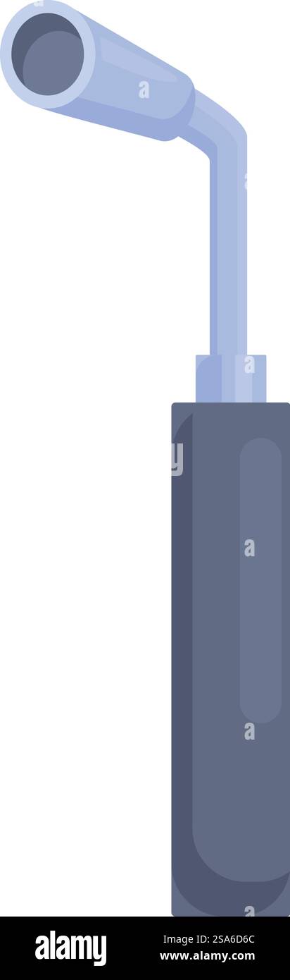 Gas welding torch burning with blue flame on black background. Gas ...