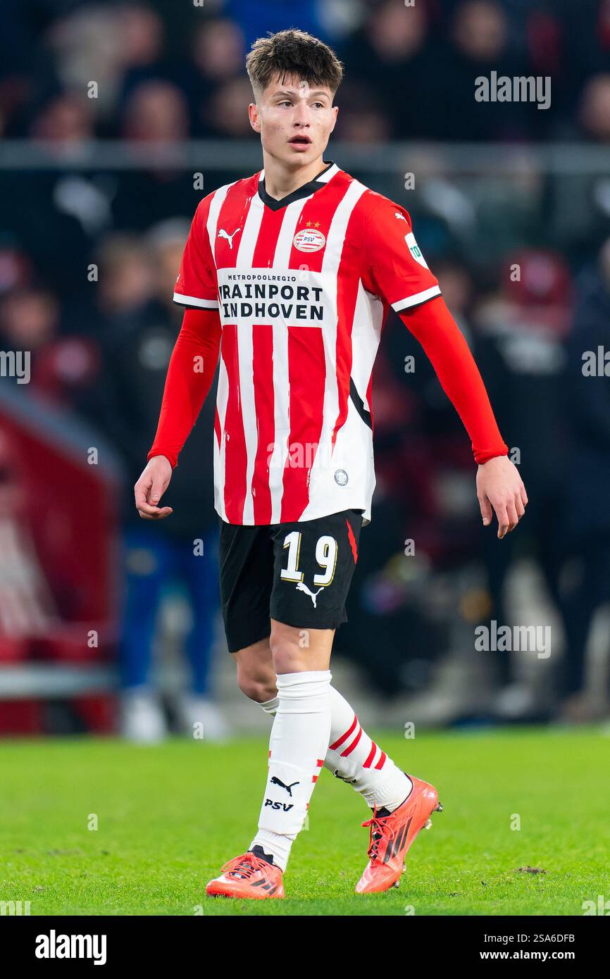 EINDHOVEN, NETHERLANDS - JANUARY 25: Esmir Bajraktarevic of PSV looks ...