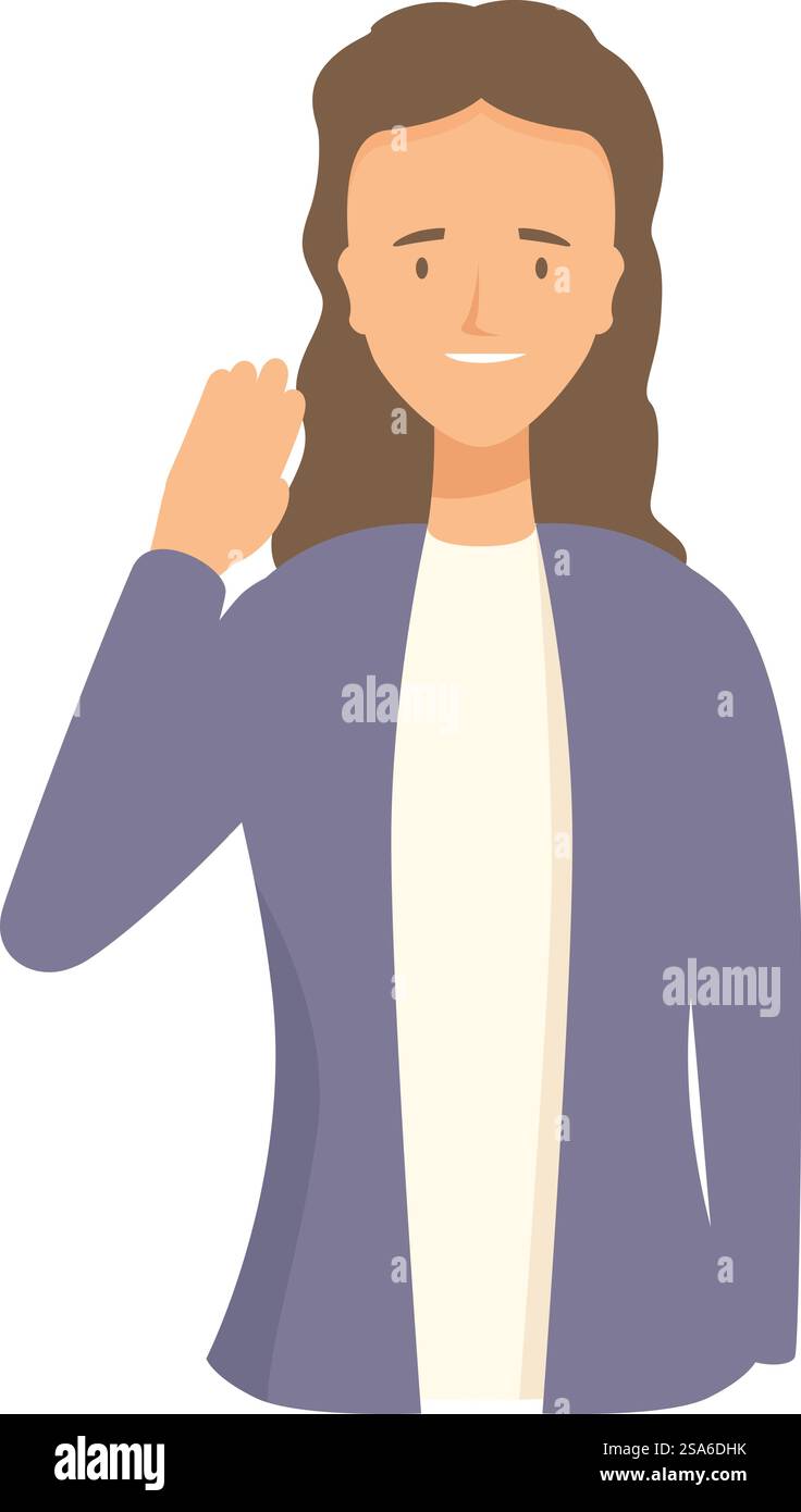 Young professional woman is raising her hand, actively participating ...