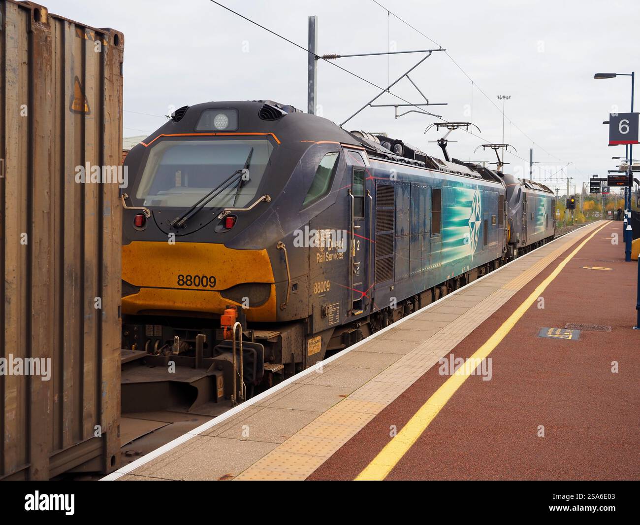 Class 88 Electric Locomotives 88005 Minerva and 88009 Diana at Rugby, November 2024 Stock Photo ...