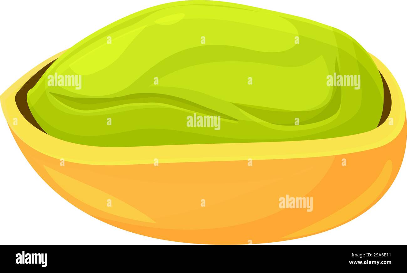 Pistachio nut showing green kernel lying in open shell. Ripe pistachio ...