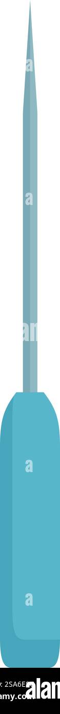 Awl tool standing on white background illustration. Awl with blue ...