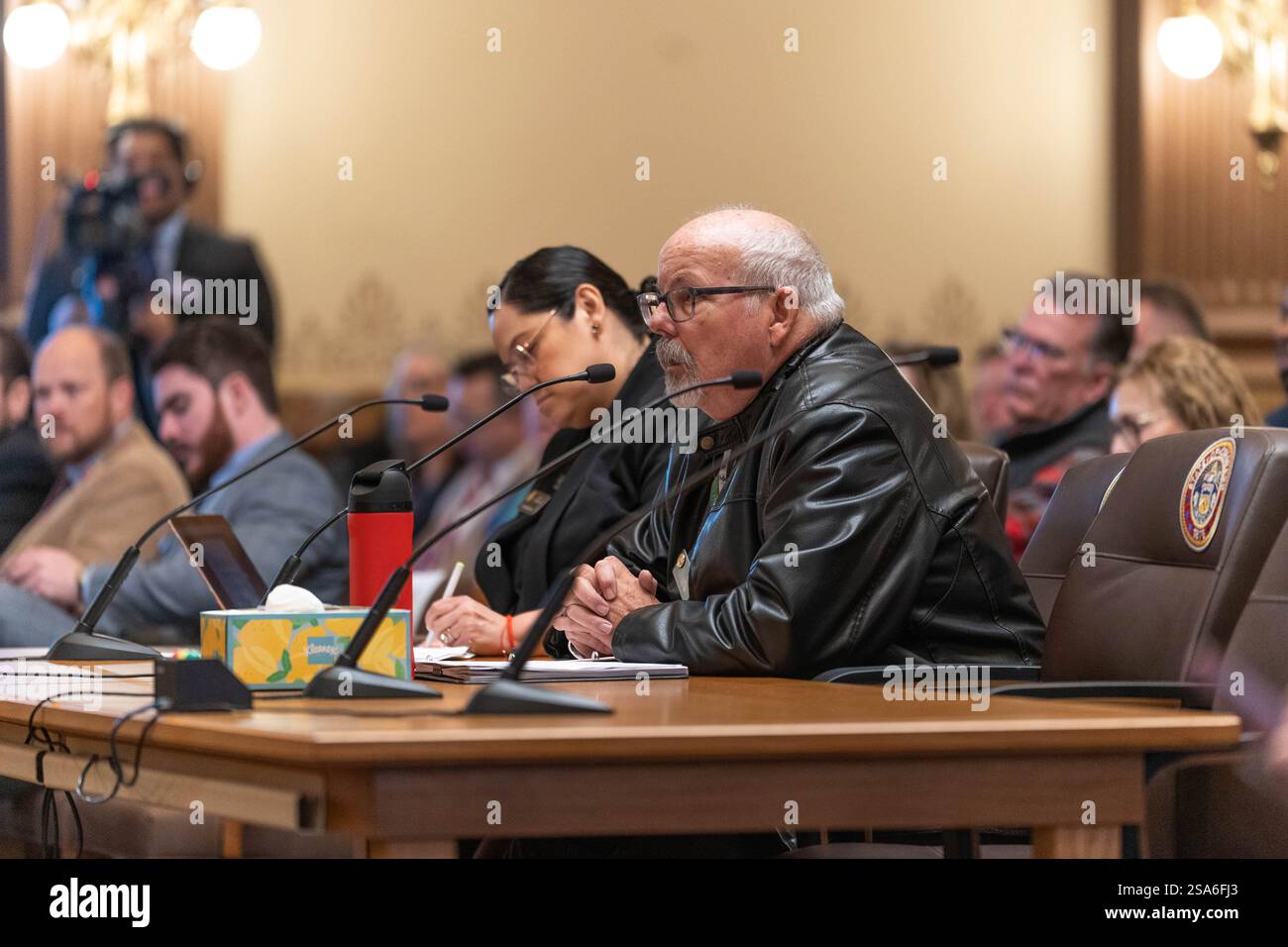 Denver, Colorado, USA. 28th Jan, 2025. State Sen. Tom Sullivan, a ...
