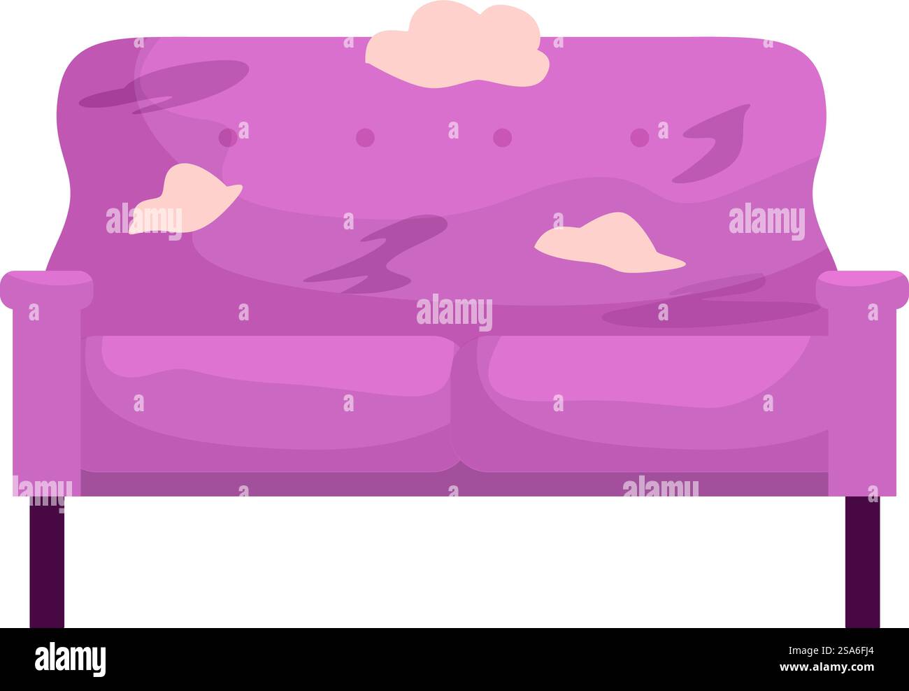Pink sofa needing cleaning or reupholstering, great for topics like ...