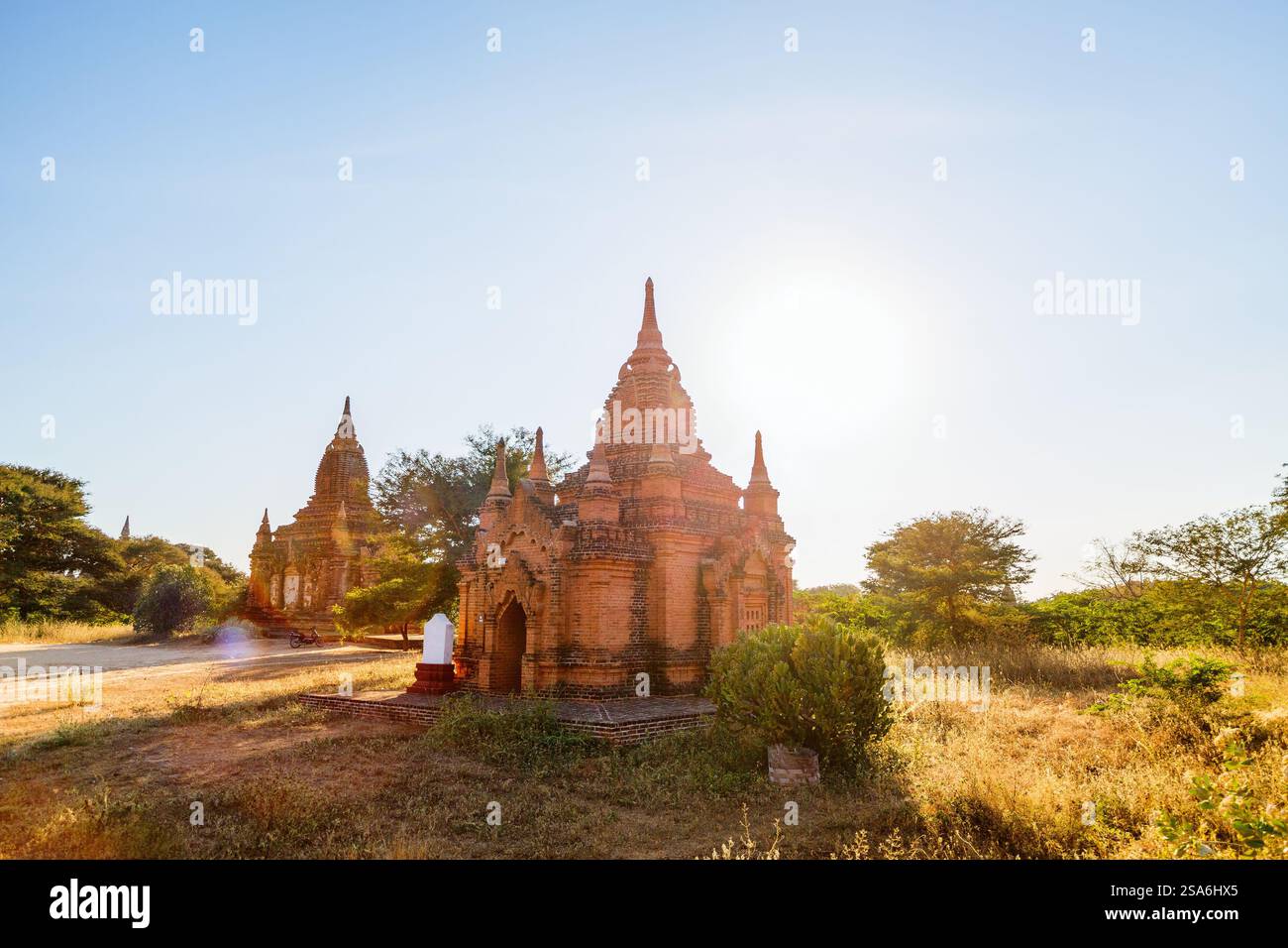 Stunning landscape view with thousands of historic buddhist pagodas and ...