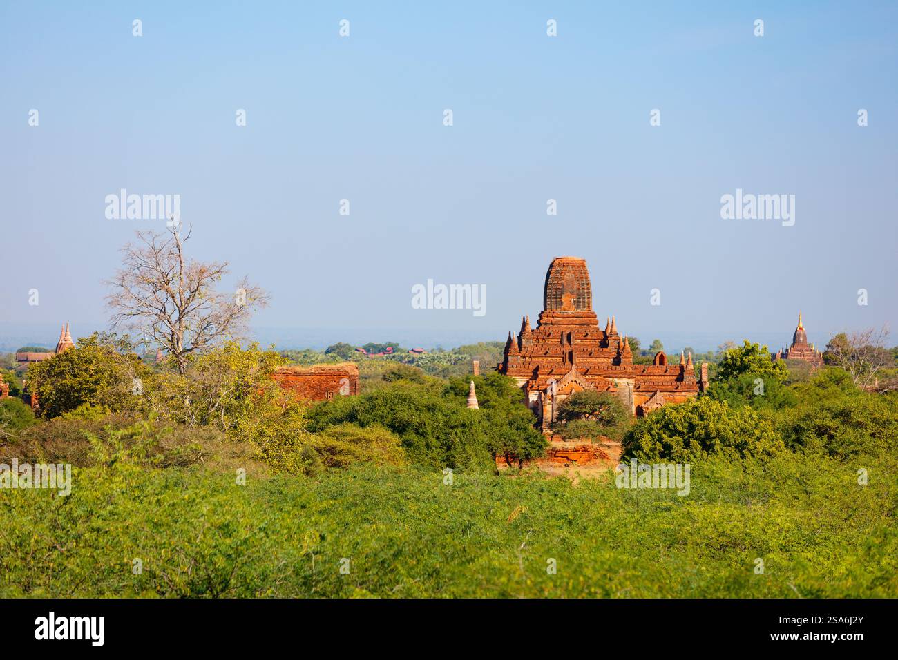 Stunning landscape view with thousands of historic buddhist pagodas and ...