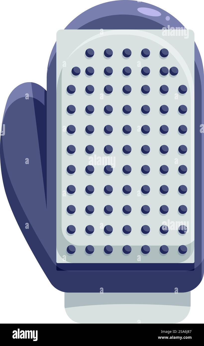 Kitchen glove protecting a hand while using a grater hi-res stock ...