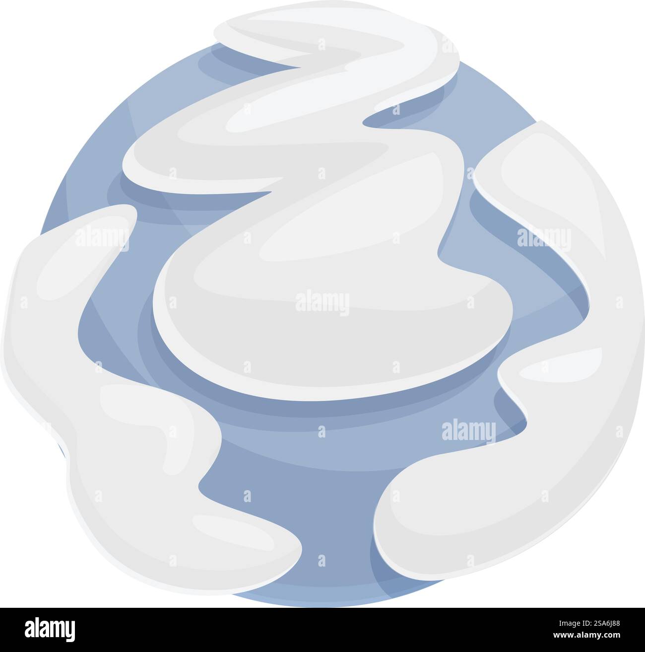 Illustration featuring a blue planet with abstract white shapes ...