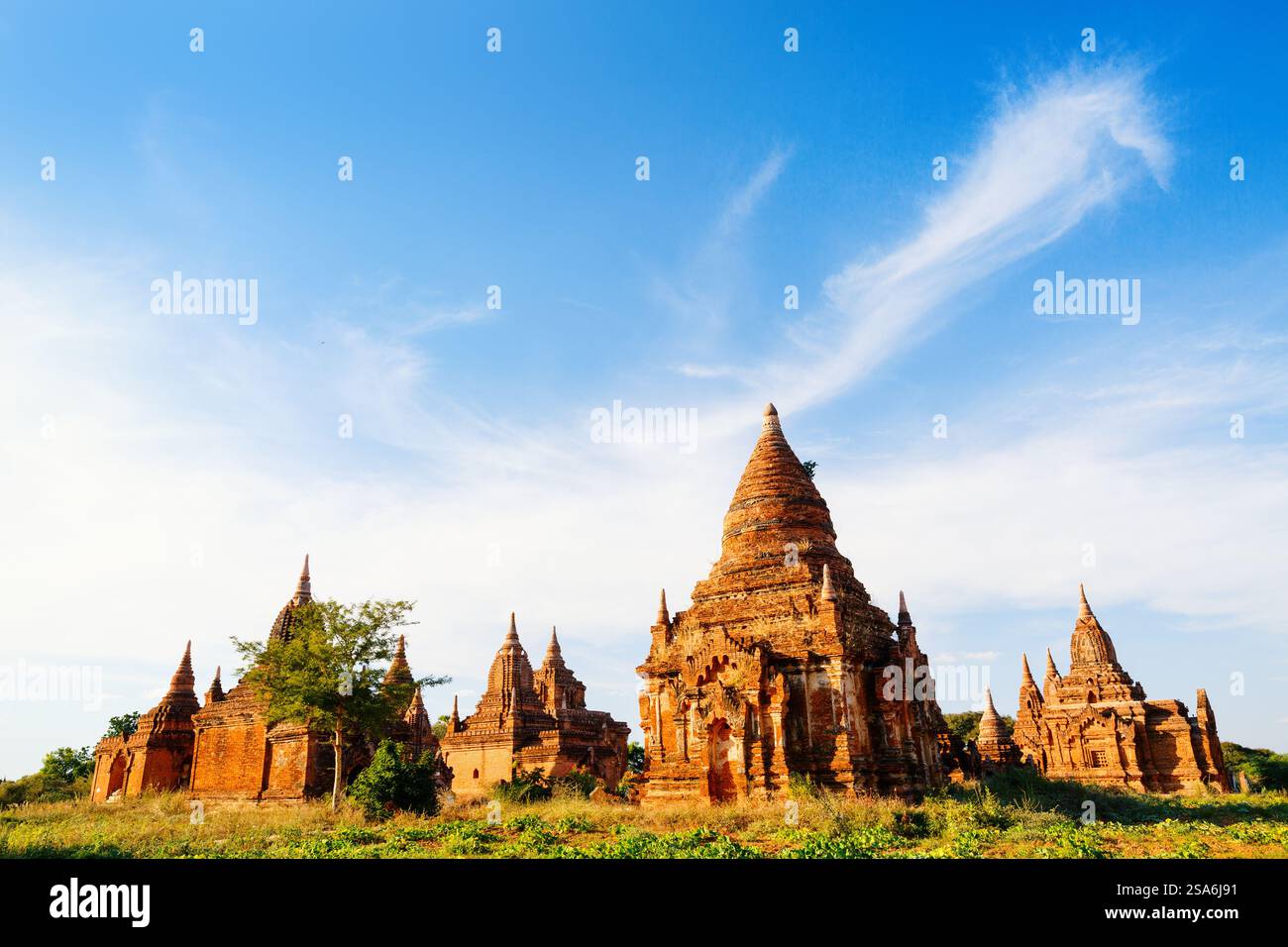 Stunning landscape view with thousands of historic buddhist pagodas and ...
