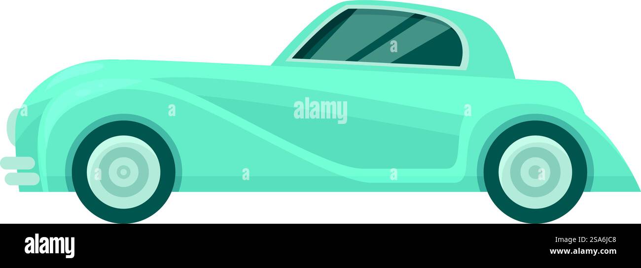 Turquoise classic car driving fast, american dream, luxury lifestyle ...