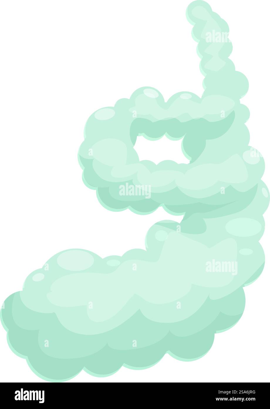 Cartoon illustration of a large intestine forming the number nine ...