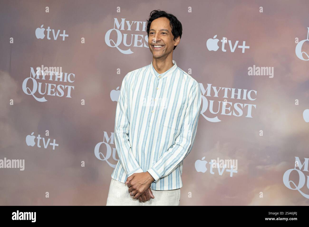 Danny Pudi attends the arrivals of the Los Angeles Photo Call for Apple ...