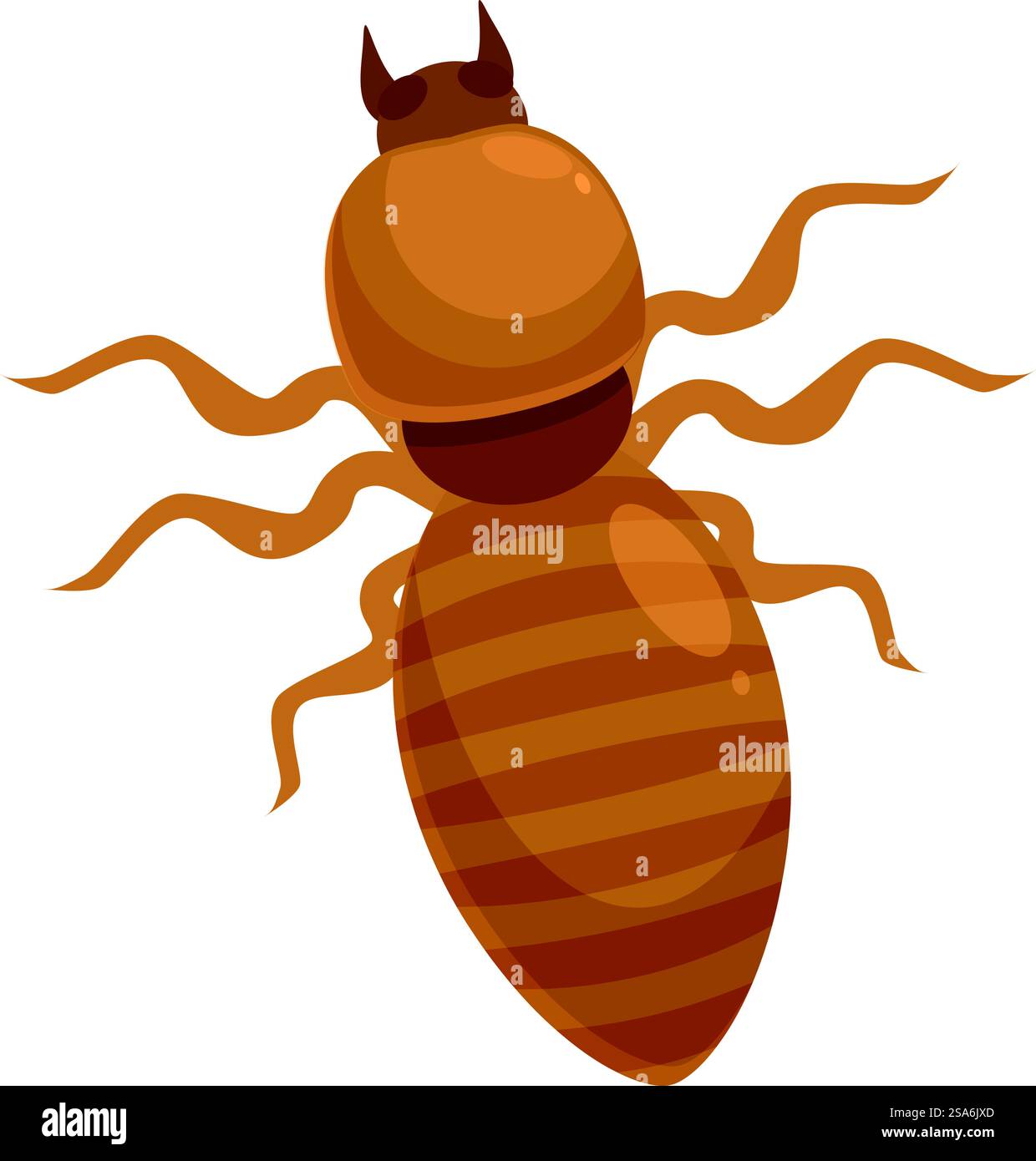 Termite is crawling, an insect known for causing damage to wooden ...