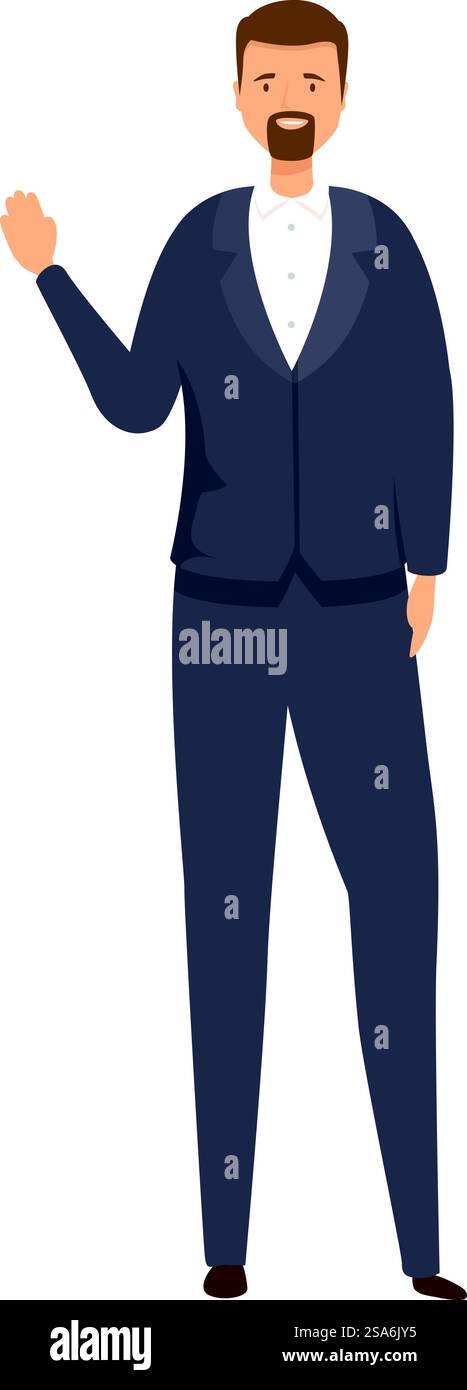 Handsome elegant man in suit Stock Vector Images - Alamy