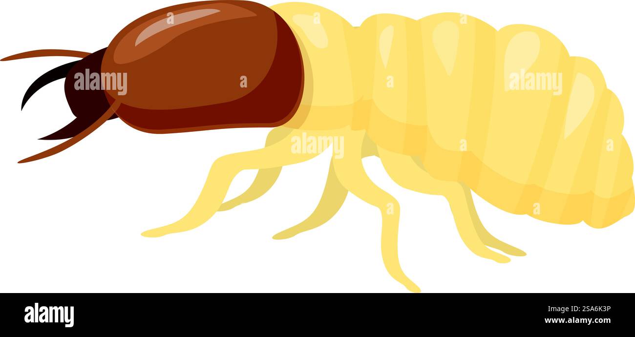 Cartoon termite is walking to the left of the frame. Termite insect ...