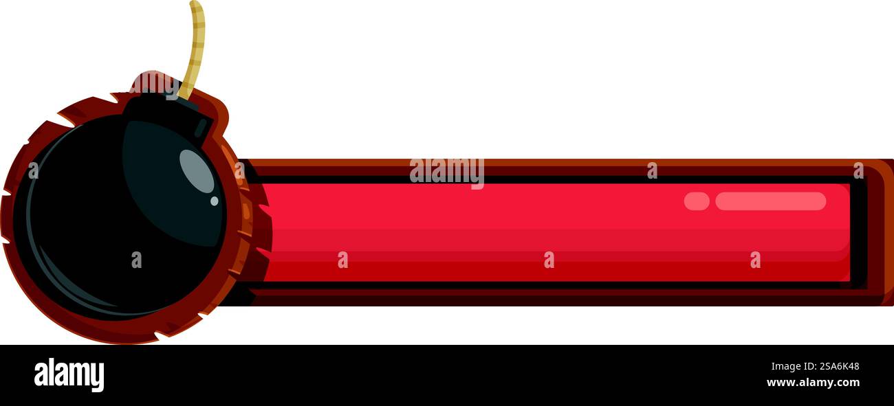 Cartoon bomb timer showing remaining time running out in videogame ...
