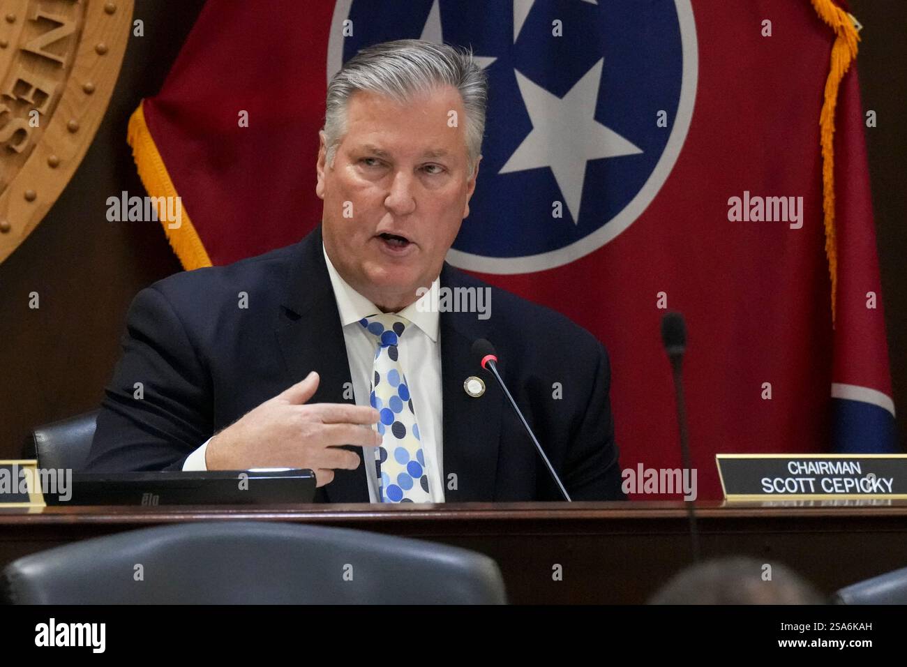Rep. Scott Cepicky, R-Culeoka, speaks during a meeting of the House ...