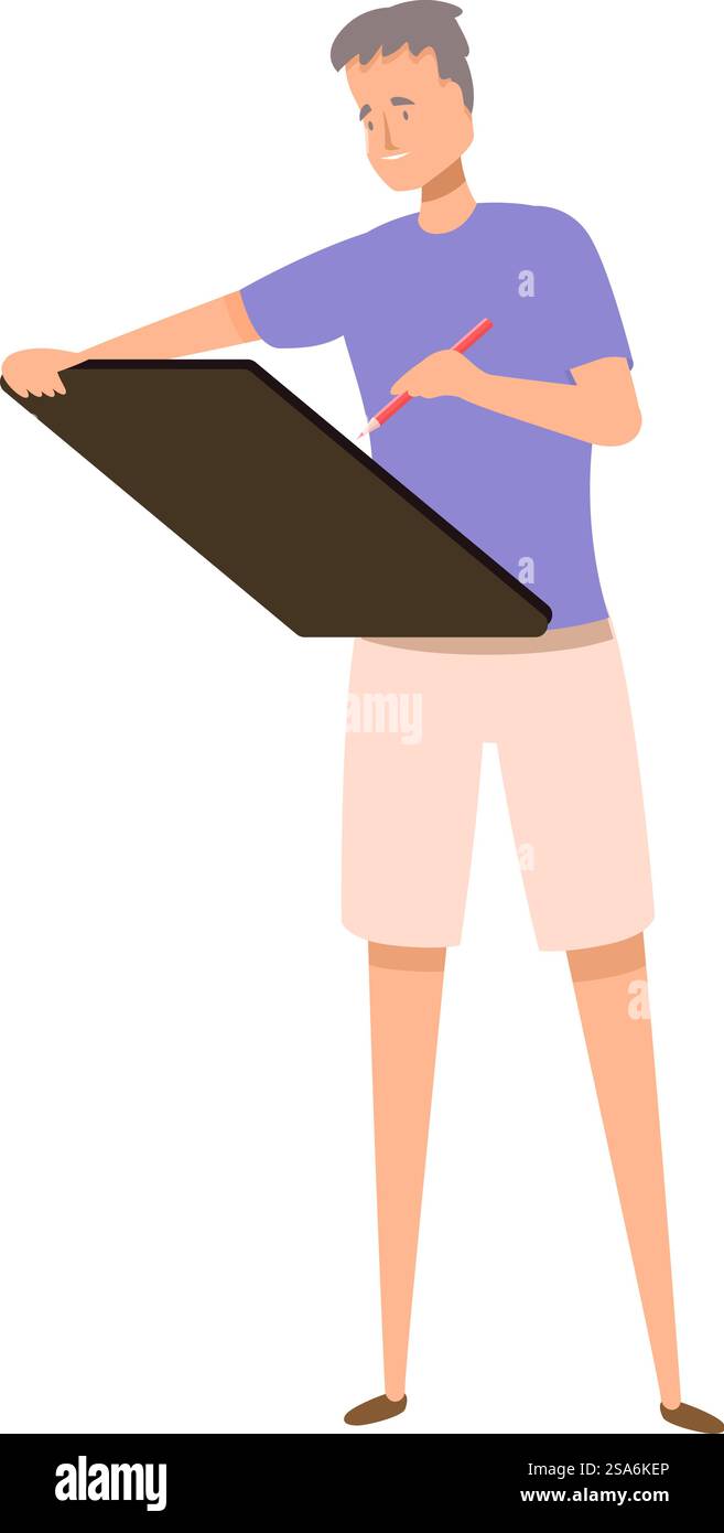 Male architect designing a building on a drawing board, architectural ...