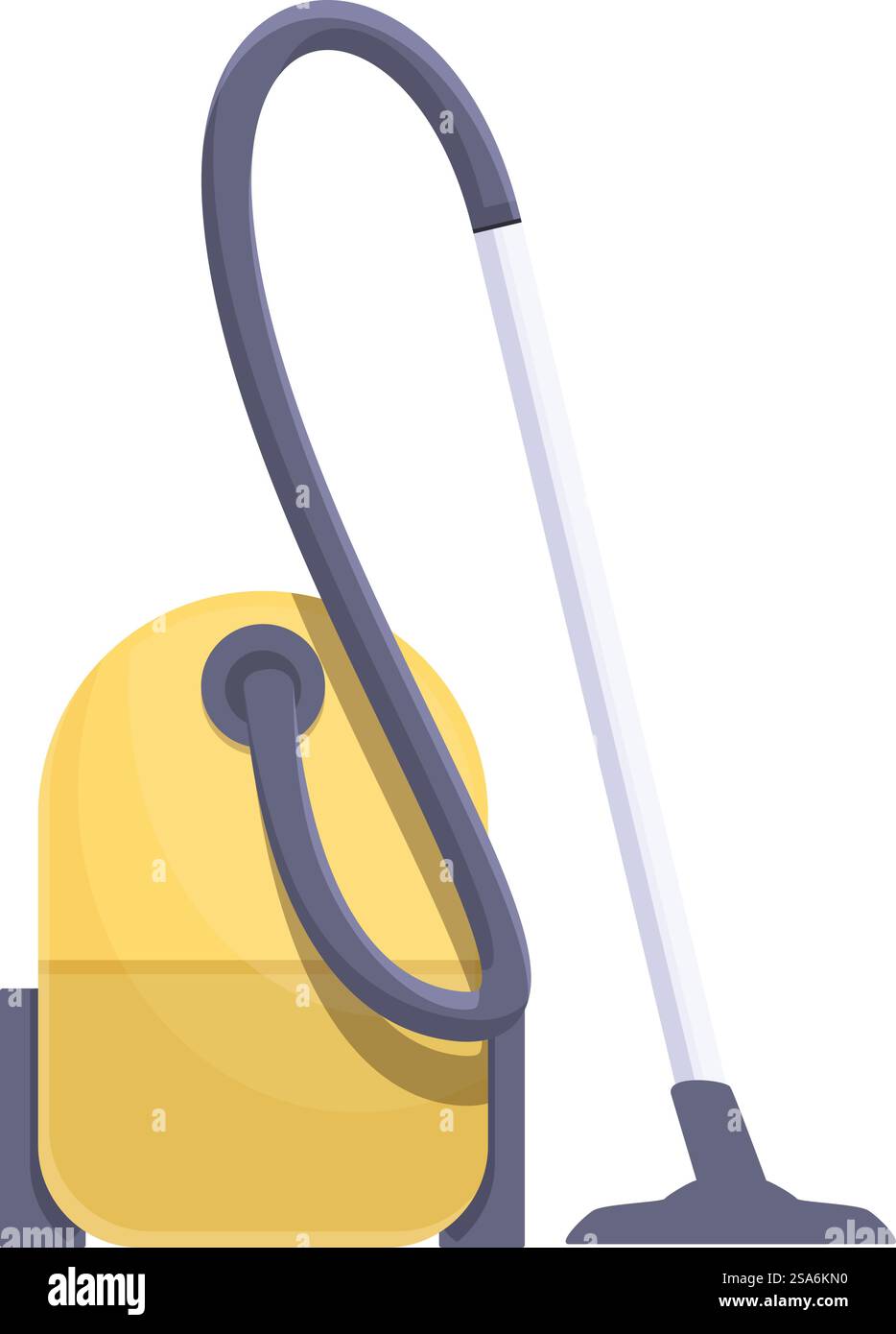 Vacuum cleaner standing upright, ready to help with household cleaning ...
