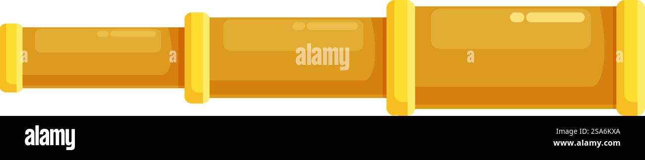 Shiny golden spyglass extended hi-res stock photography and images - Alamy