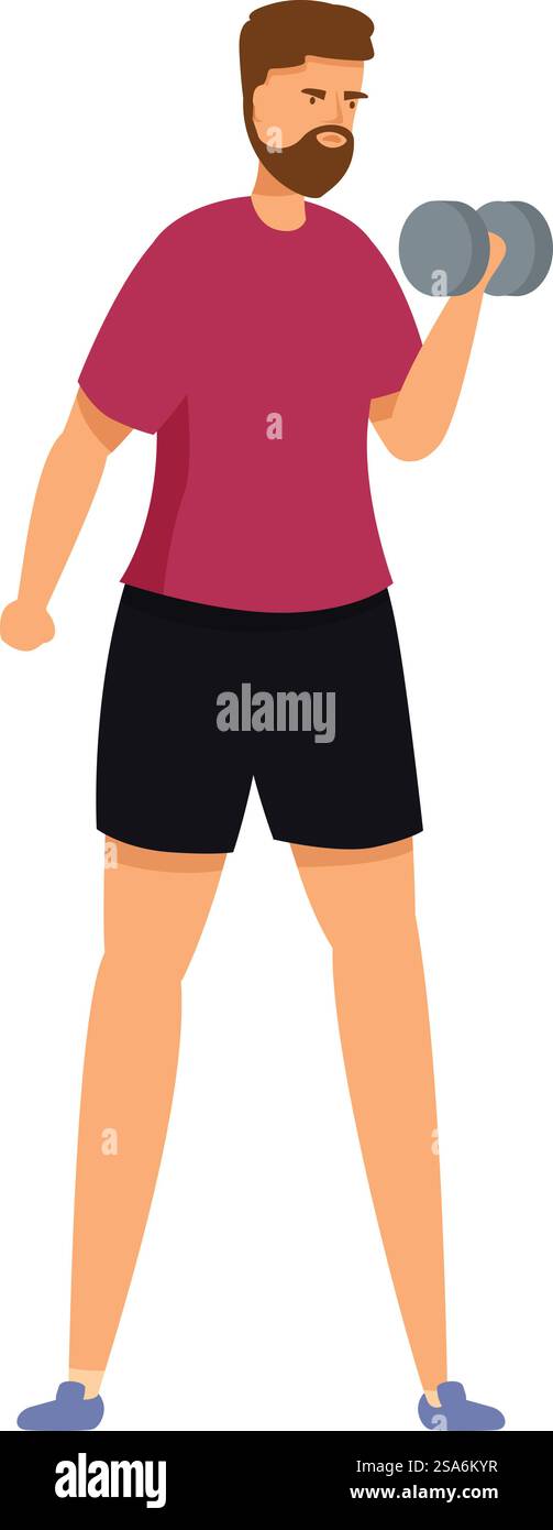 Young strong athlete working Stock Vector Images - Alamy