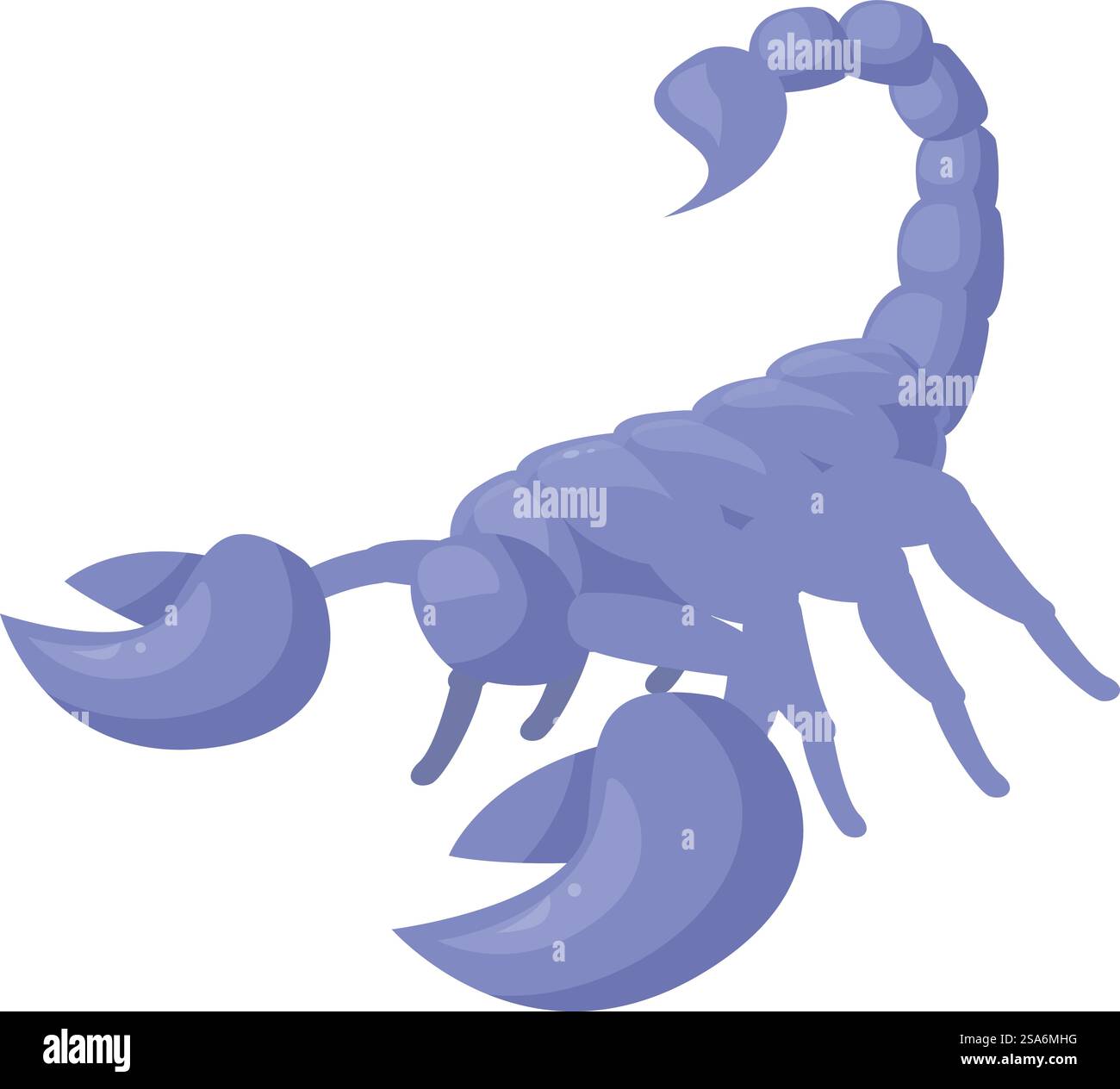 Blue scorpion standing in attacking position, ready to strike with its ...