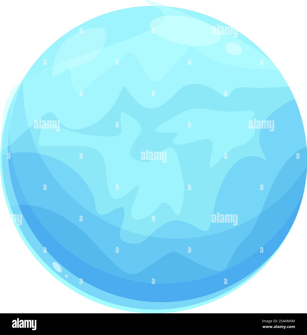 Cartoon blue planet from solar system rotating in its orbit. Blue ...