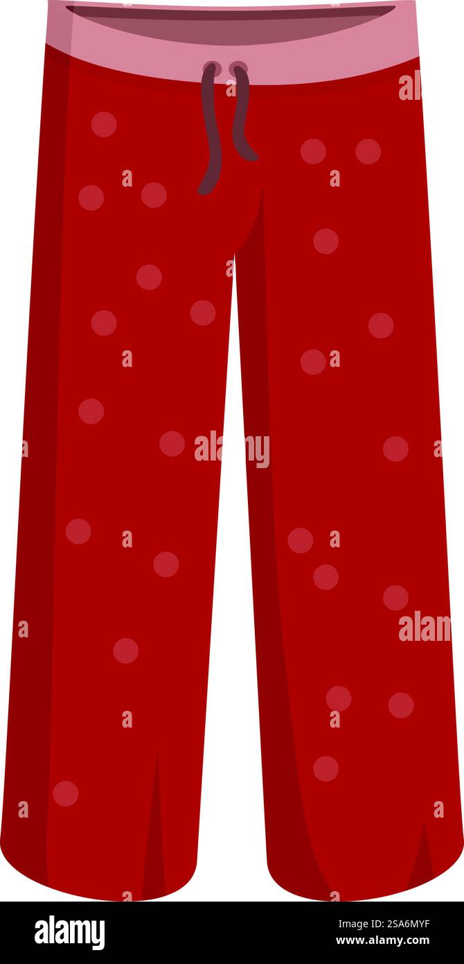 Red pajama pants with polka dots, providing a comfortable and stylish ...