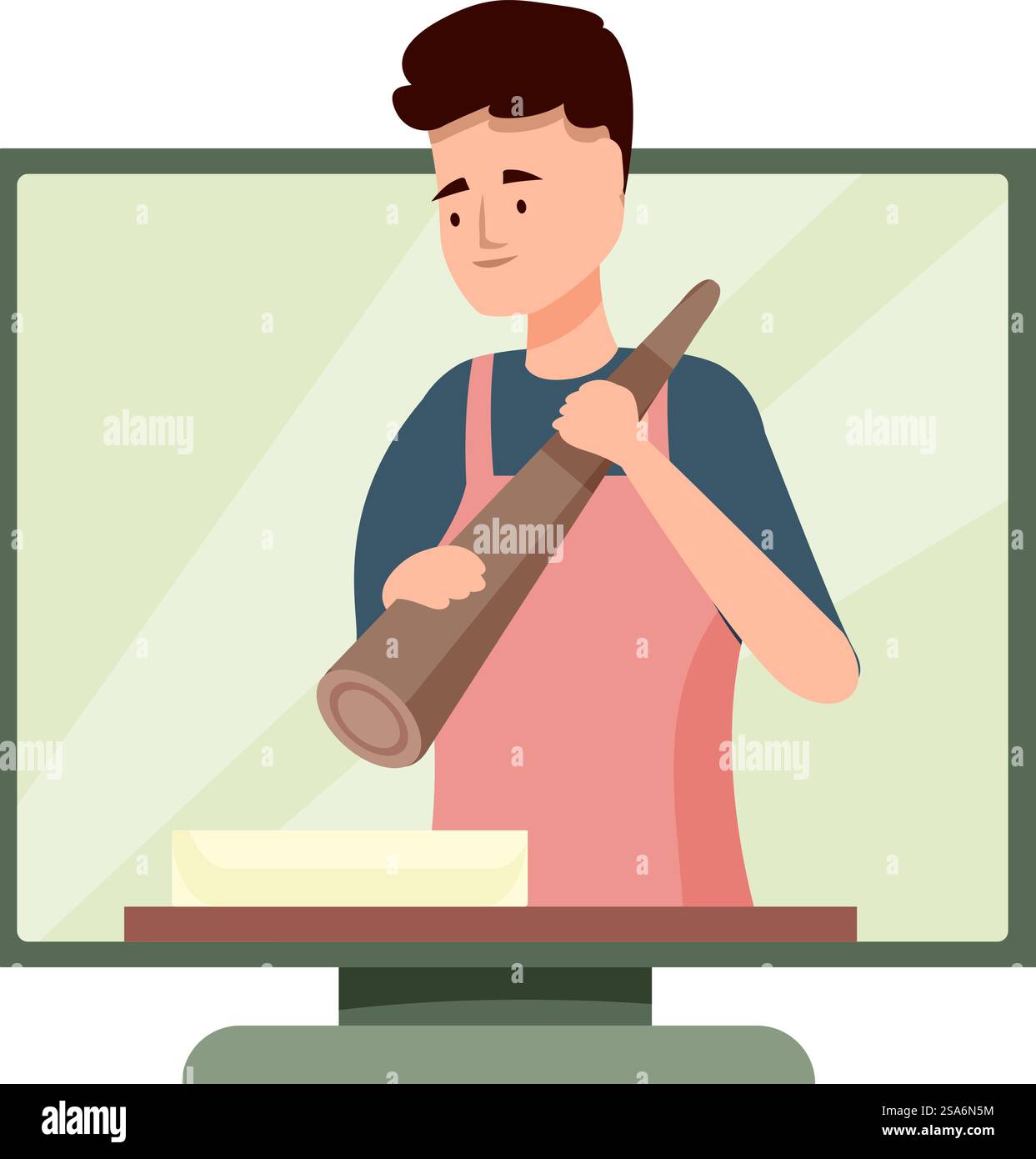 Home pastry chef kneading Cut Out Stock Images & Pictures - Alamy