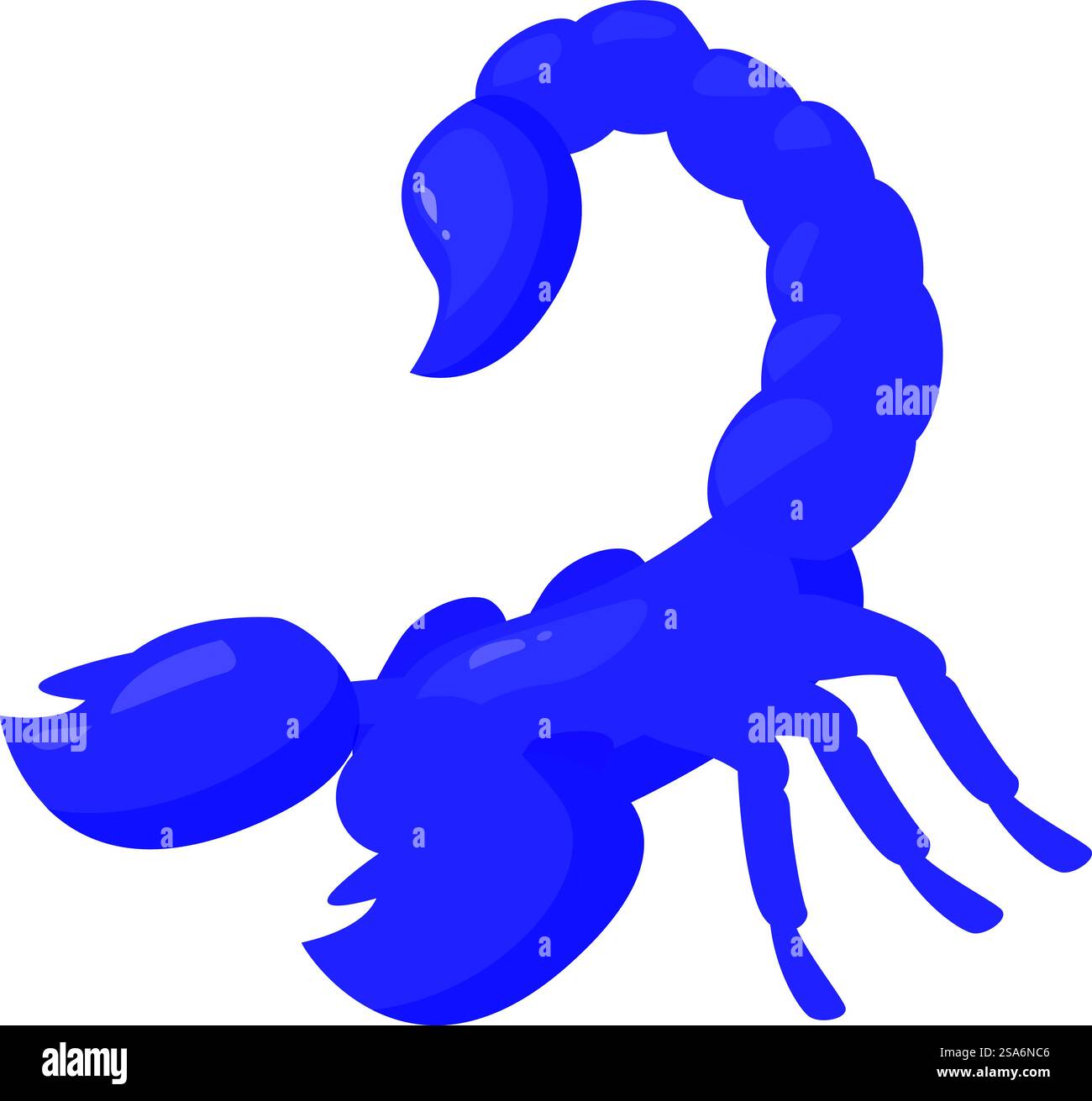 Blue scorpion raising its tail in threatening posture, ready to attack ...