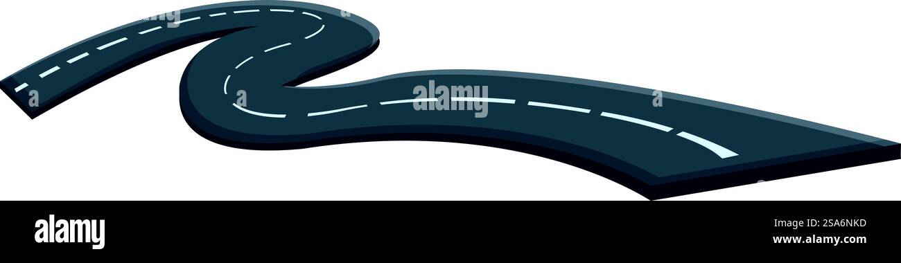 Winding road is representing the concept of overcoming obstacles and ...