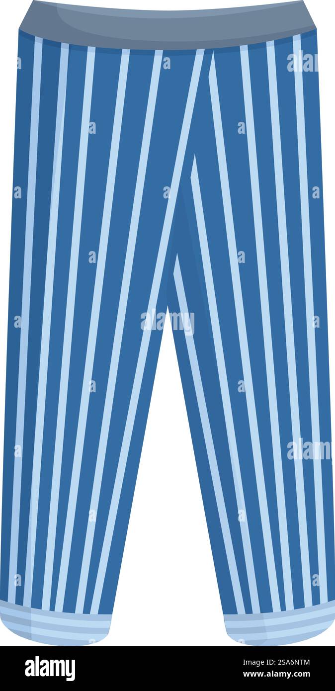 Blue and white striped pajama pants, perfect for a comfortable night’s sleep or relaxing at home ...