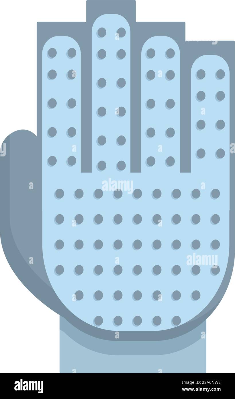 Illustration of a work glove with a dotted non slip surface, providing ...