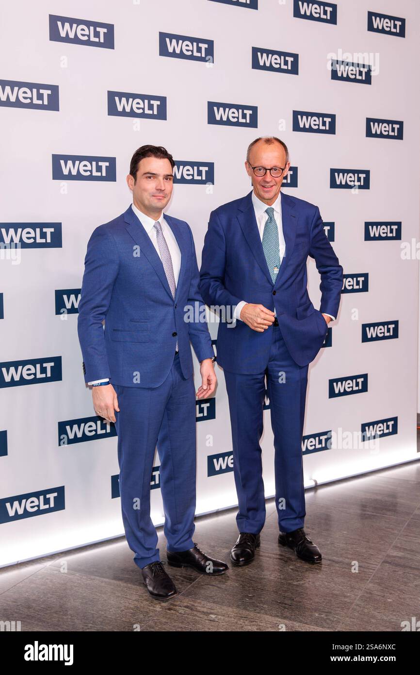 WELT-Wirtschaftsgipfel 2025 Jan Philipp Burgard und Friedrich Merz beim ...