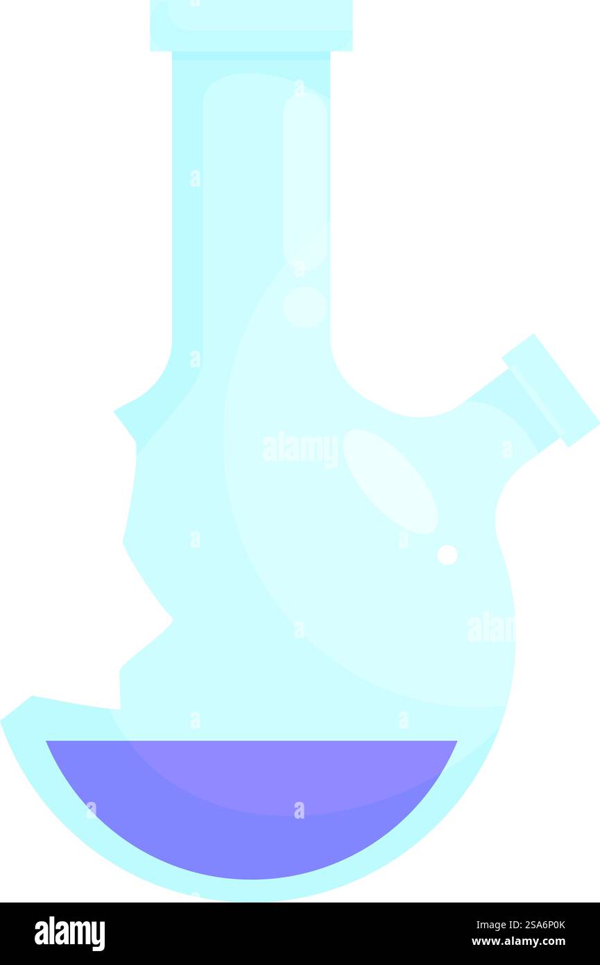 Cracked chemical flask containing purple liquid representing failed ...